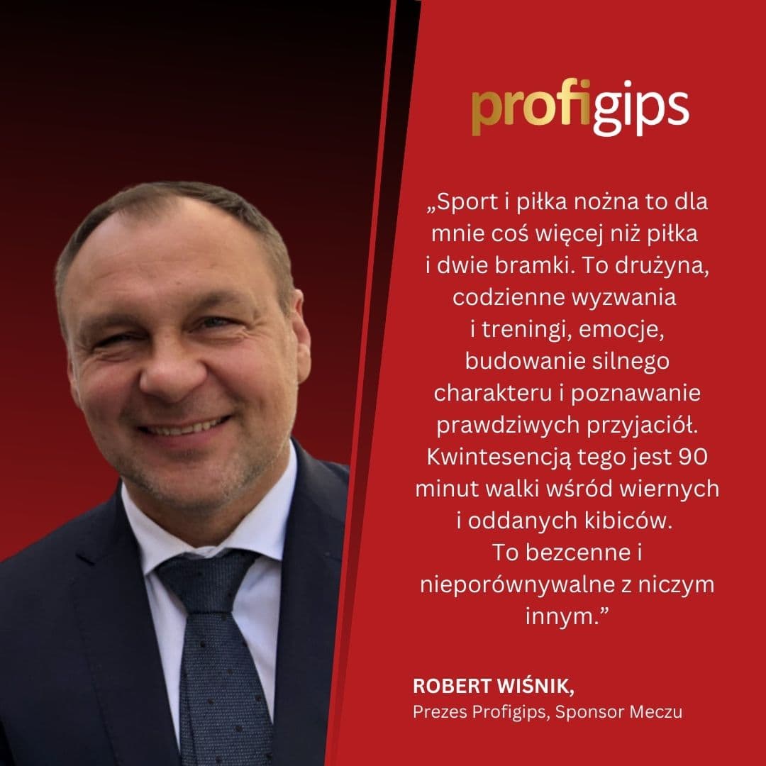 ProfiGips – sponsorem meczu 32. kolejki PKO BP Ekstraklasy – ProfiGips